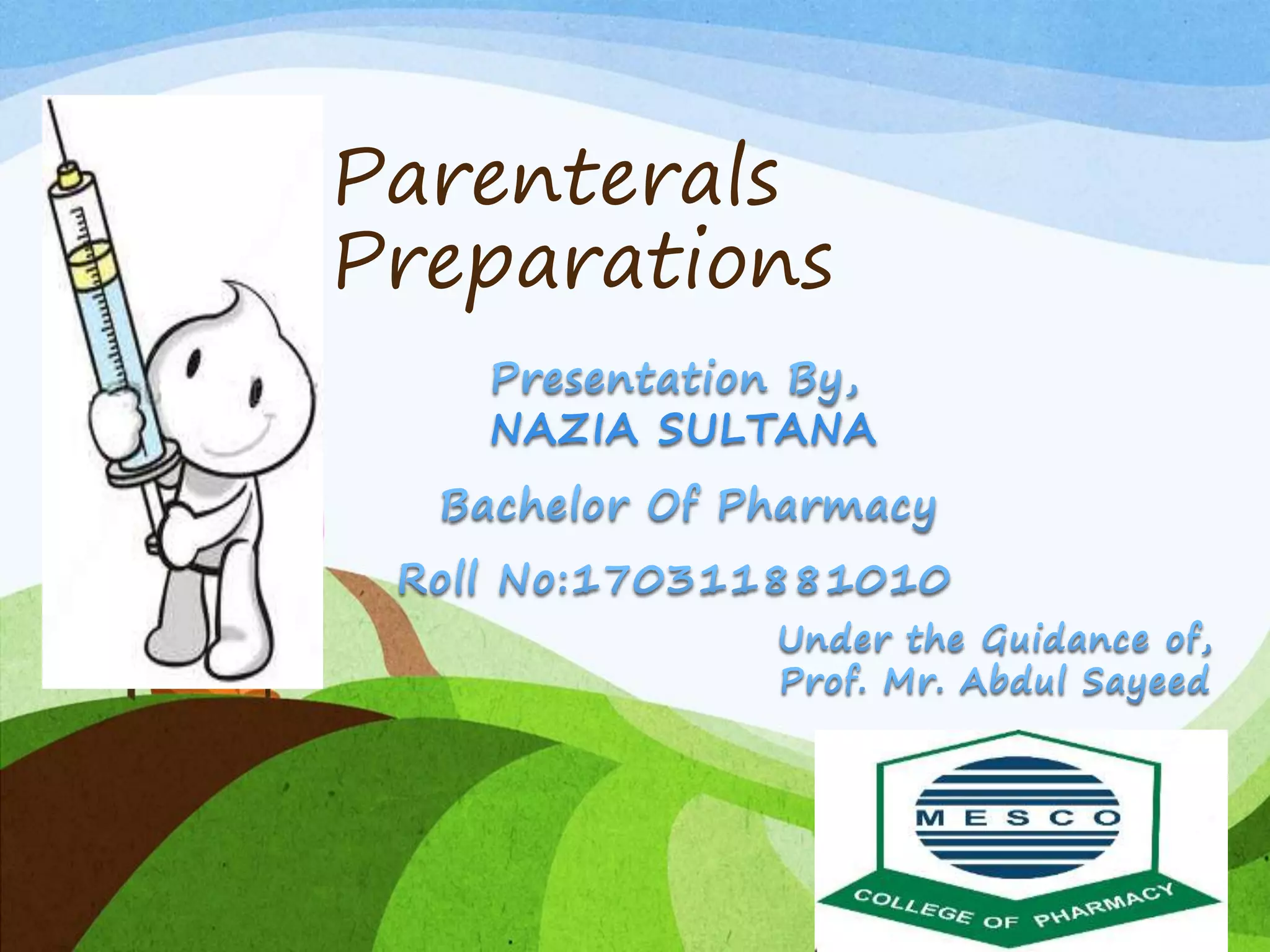 Parenterals Preparations | PPT