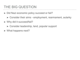 Nazi economic policy | PPTX | Political Issues & policy | Politics