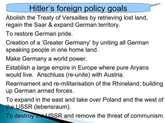 Hitler's foreign policy, Nazi expansion, road to WWII | PPT | Death ...