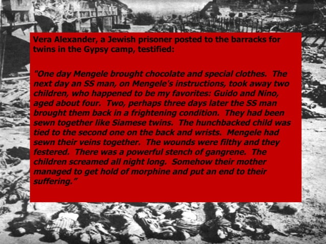 Nazi Experimentation And Treatment Of Twins | PPS