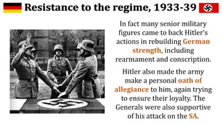 Nazi germany - resistance from the army | PPTX