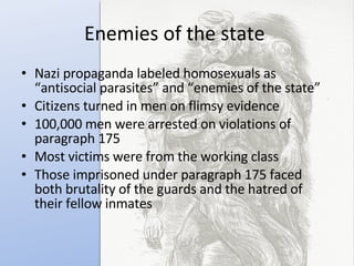 Nazi Persecution Homosexuals. | PPT