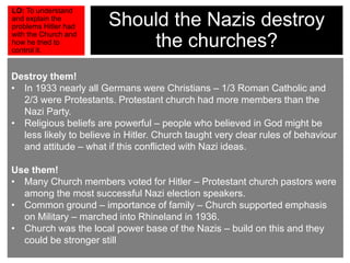 Nazi Policies Towards the Church | PPTX