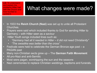 Nazi Policies Towards the Church | PPTX