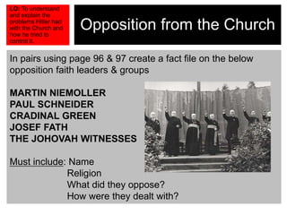 Nazi Policies Towards the Church | PPTX