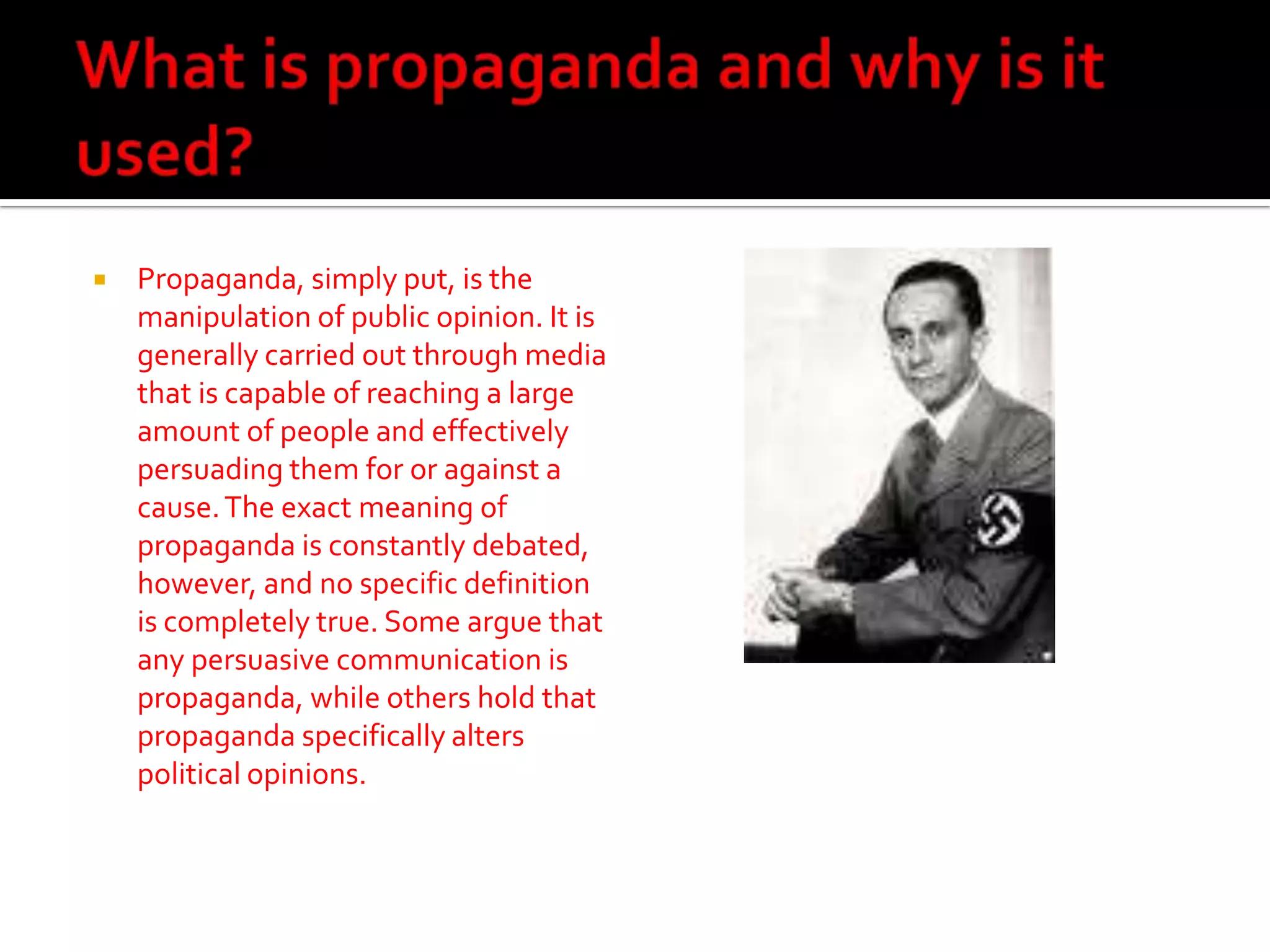 Nazi propaganda by joe b | PPTX
