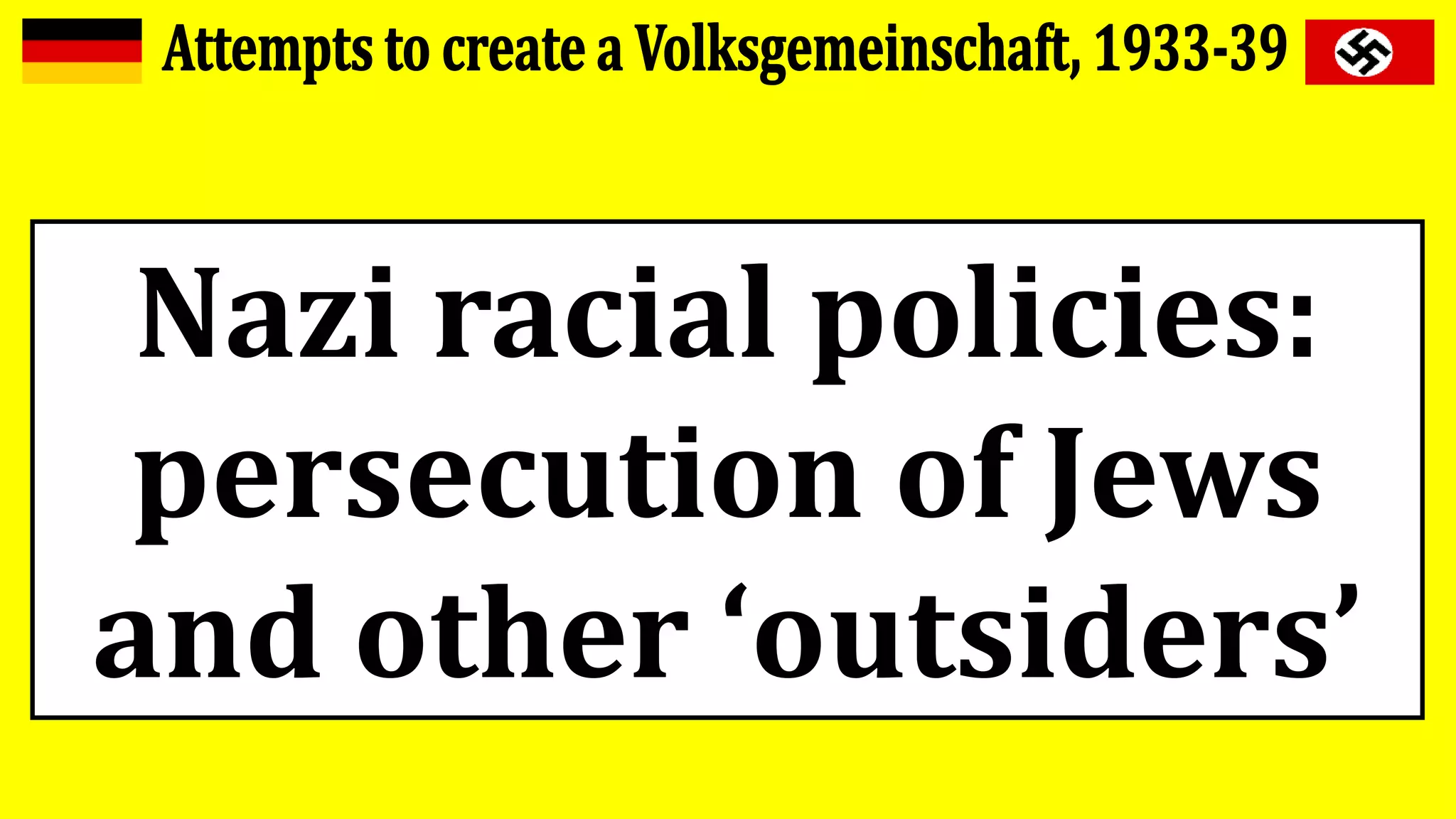 Volksgemeinschaft - Nazi racial policies | PPTX