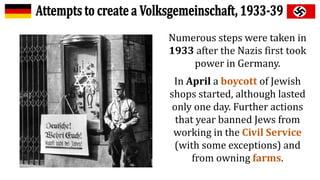 Volksgemeinschaft - Nazi racial policies | PPTX