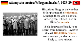 Volksgemeinschaft - Nazi racial policies | PPTX