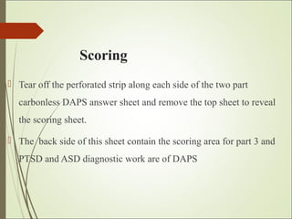 detailed assessment of post traumatic stress | PPT