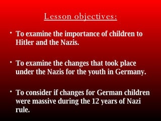 Nazis And Young People | PPT | Secondary Education | Education