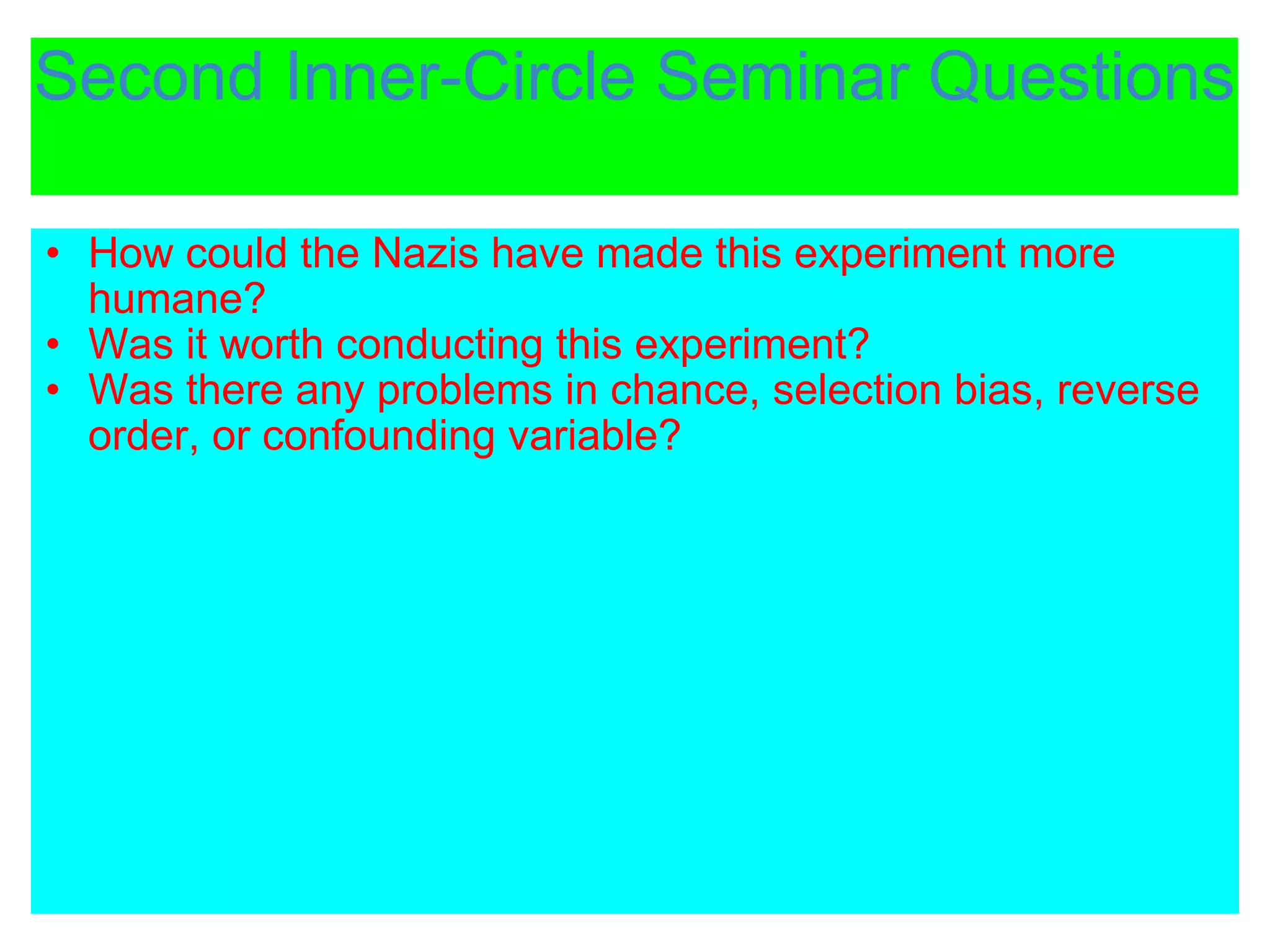 Nazi Sea Water Experiment | PPT