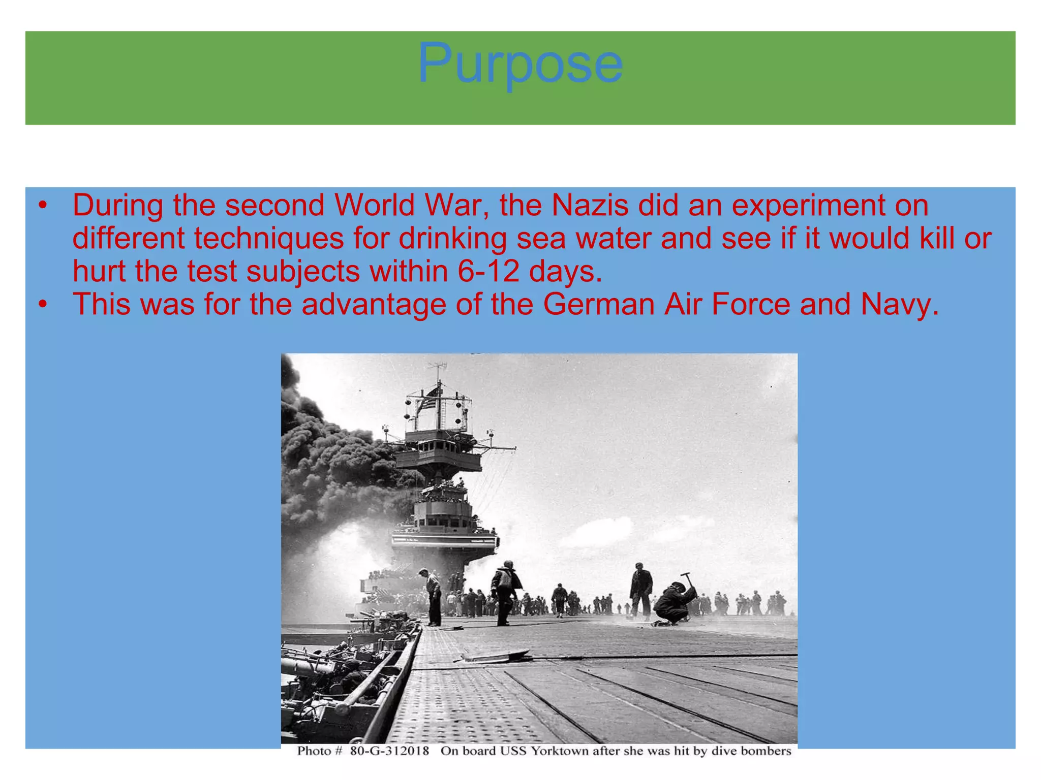 Nazi Sea Water Experiment | PPT