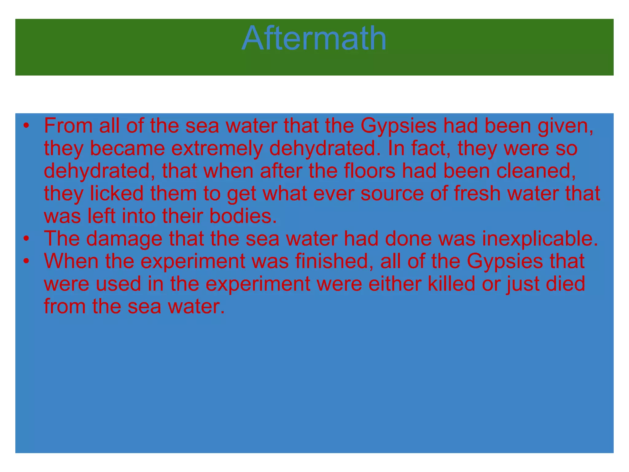 Nazi Sea Water Experiment | PPT