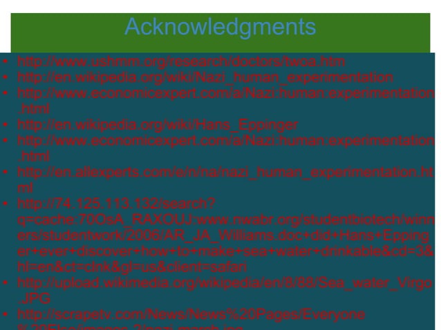 Nazi Sea Water Experiment | PPT