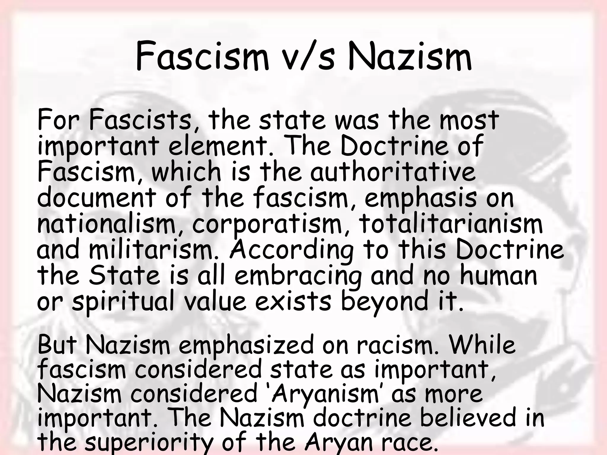 Nazism and fascism | PPTX