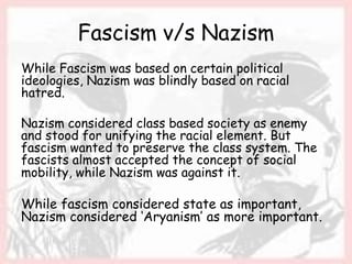 Nazism and fascism | PPTX