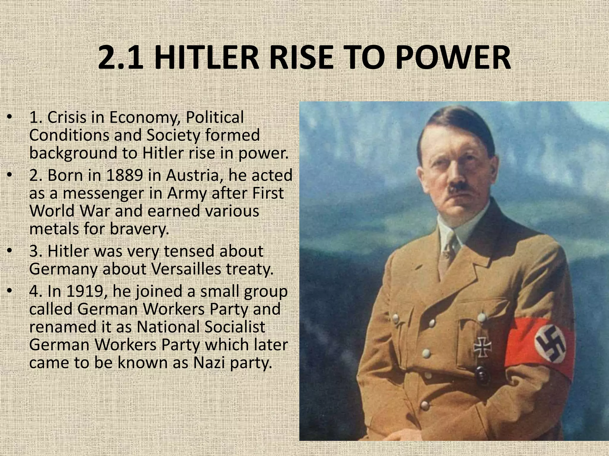 Nazism and rise of hitler | PPTX