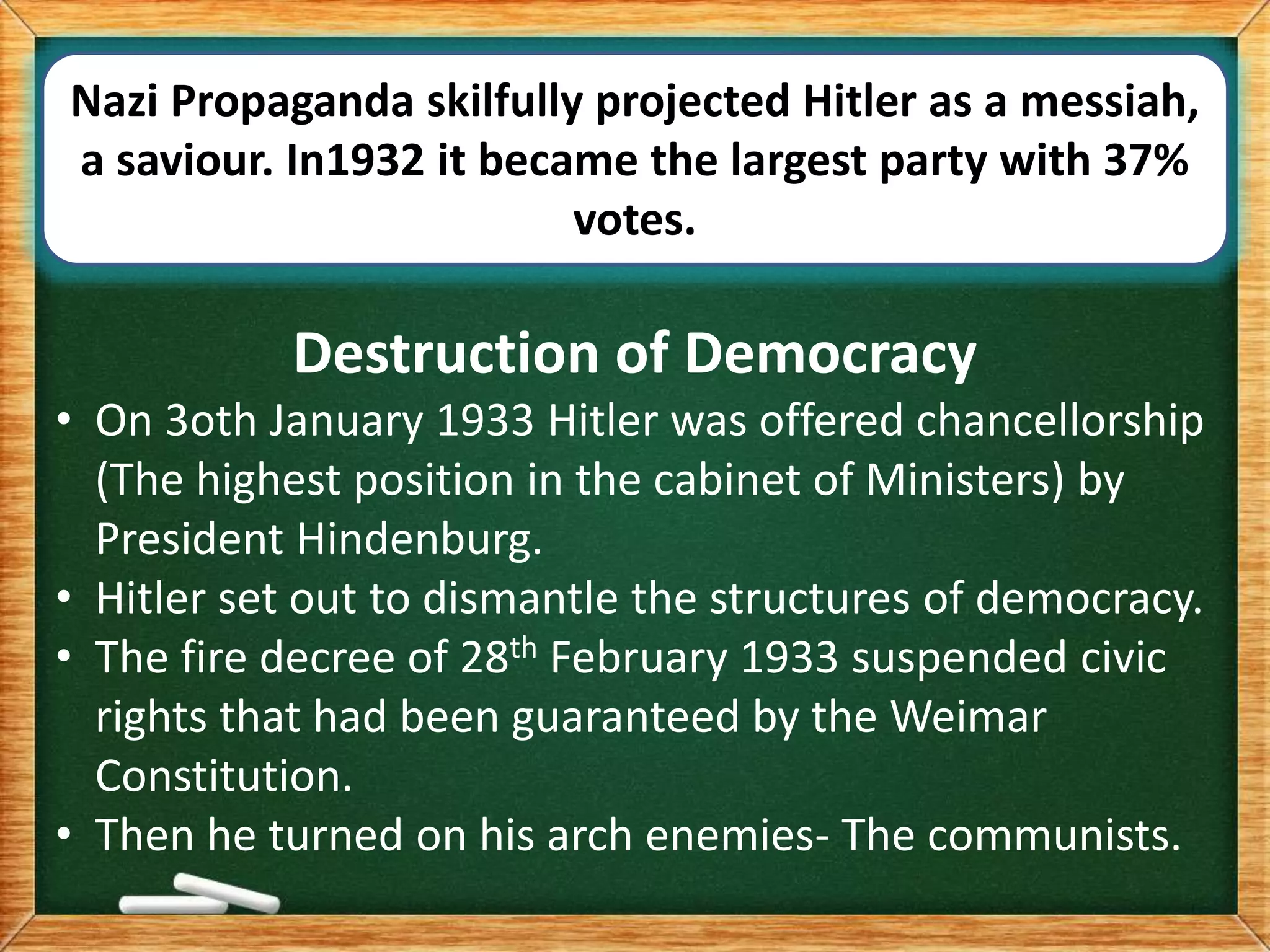 Nazism and rise of Hitler class 9th CBSE By Harsha Grover | PPTX