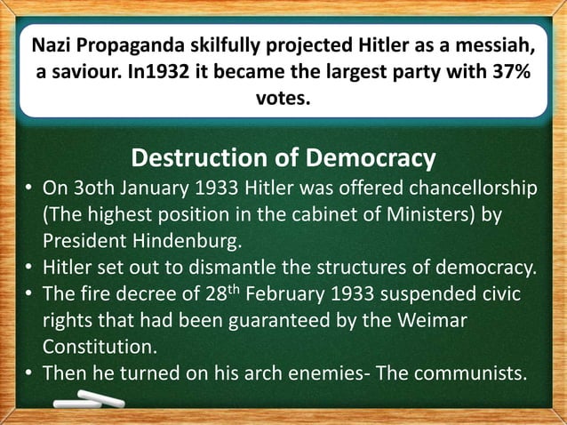 Nazism and rise of Hitler class 9th CBSE By Harsha Grover | PPTX ...