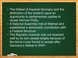 Nazism and rise of Hitler class 9th CBSE By Harsha Grover | PPTX