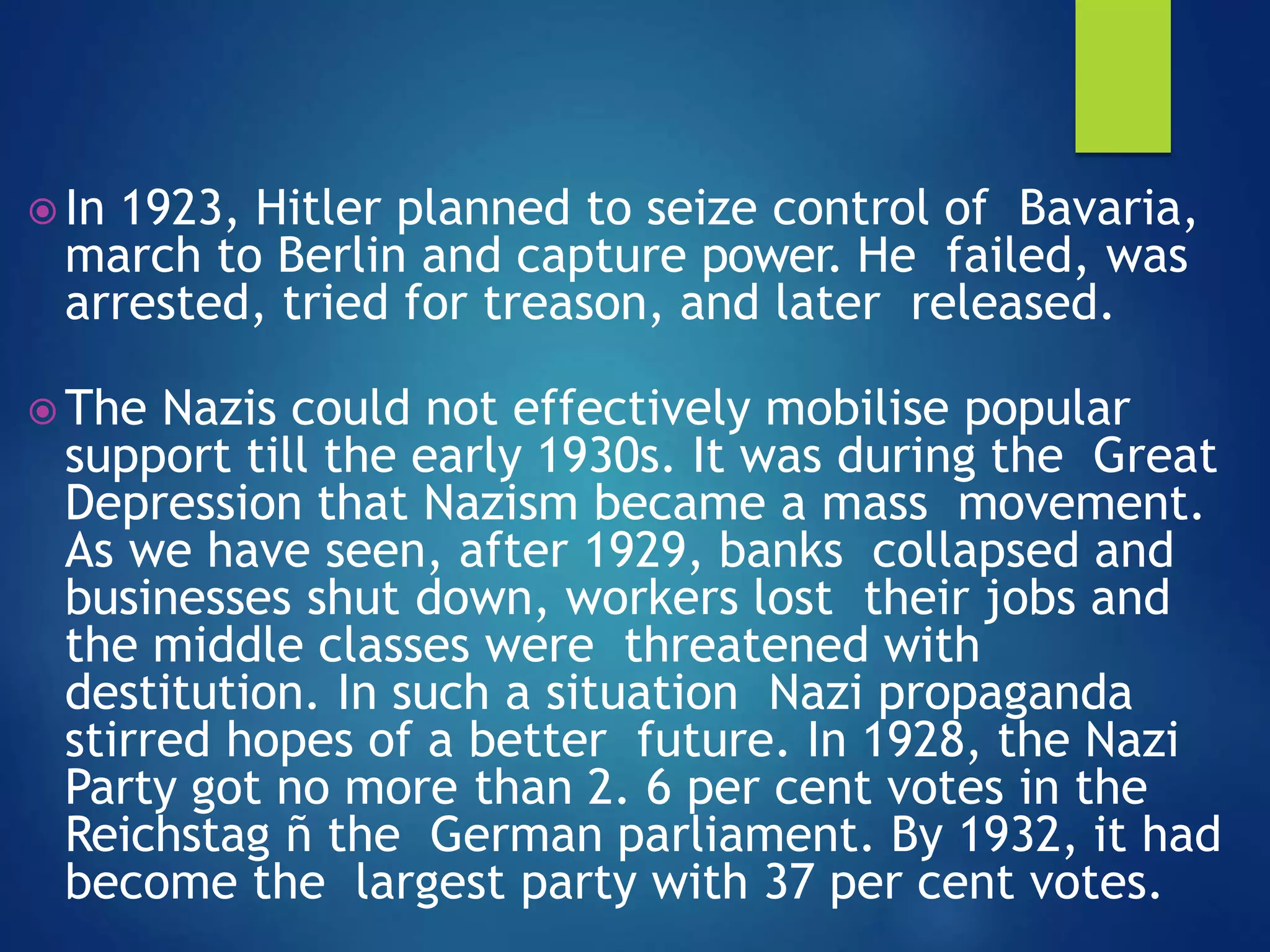 Nazism AND RISE OF HITLER | PPTX