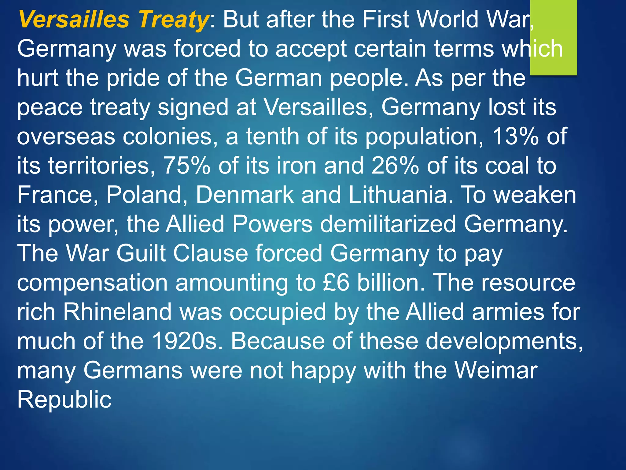 Nazism AND RISE OF HITLER | PPTX