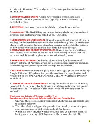 Nazism and the rise of hitler | DOCX | Economy | Business and Finance