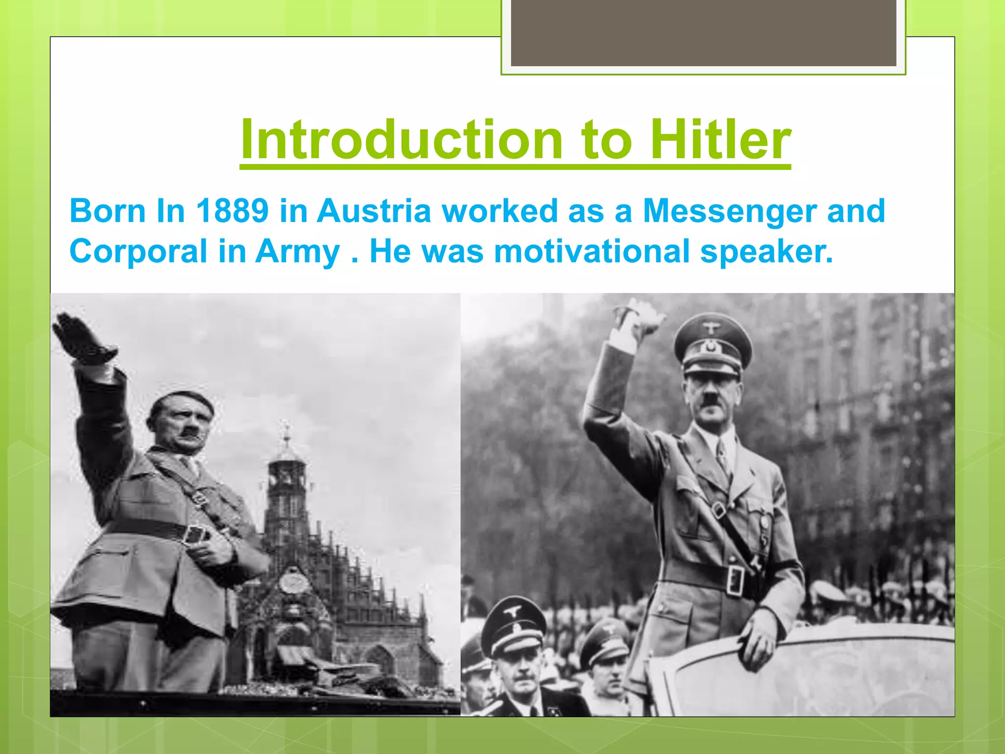 Nazism and the rise of hitler PPT for class 9 CBSE | PPTX