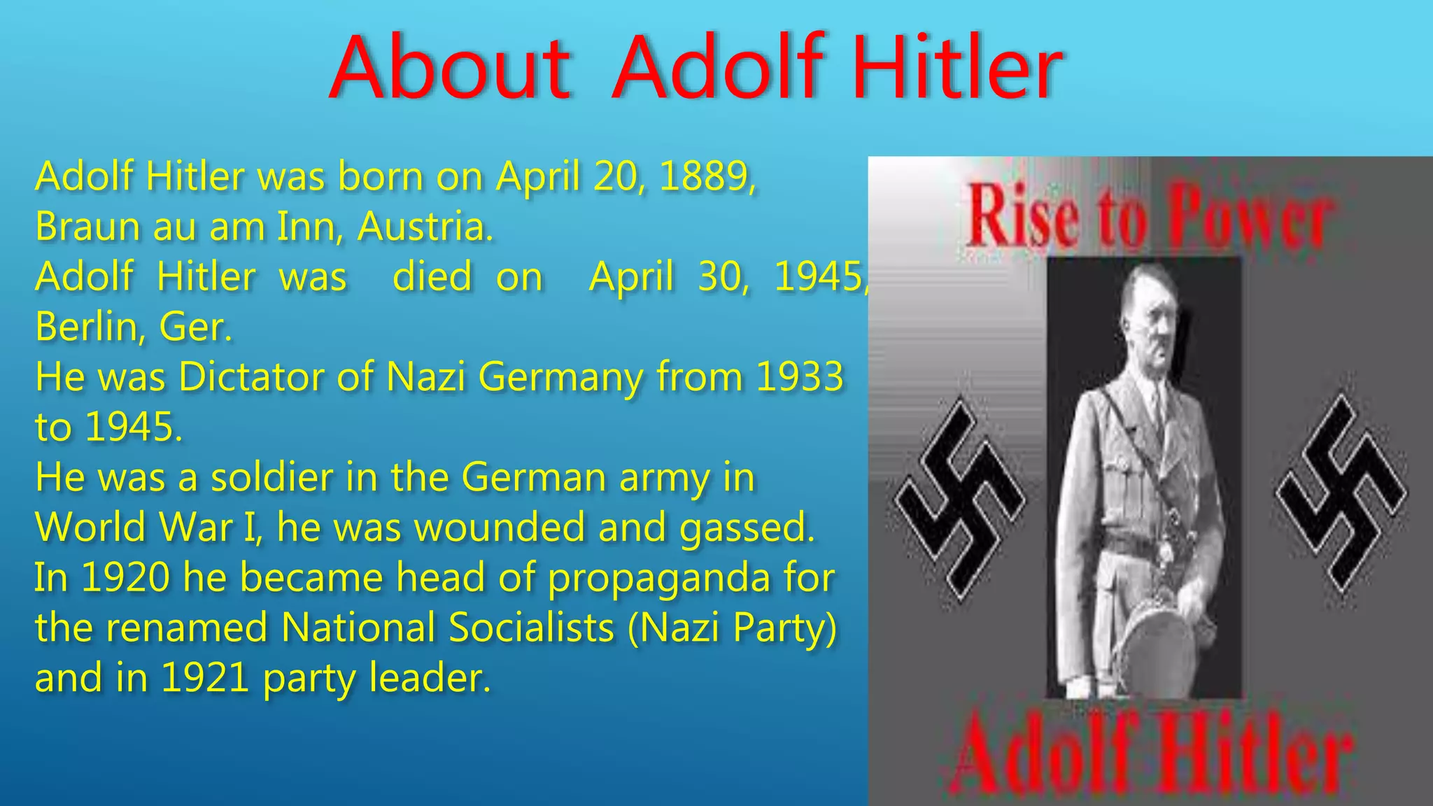 Nazism and the rise of hitler | PPTX
