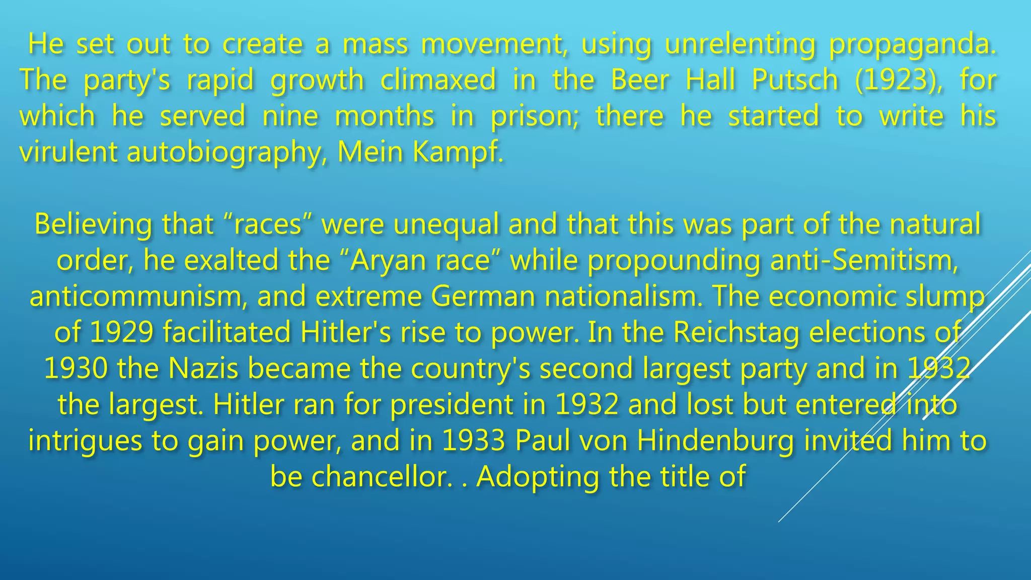 Nazism and the rise of hitler | PPT