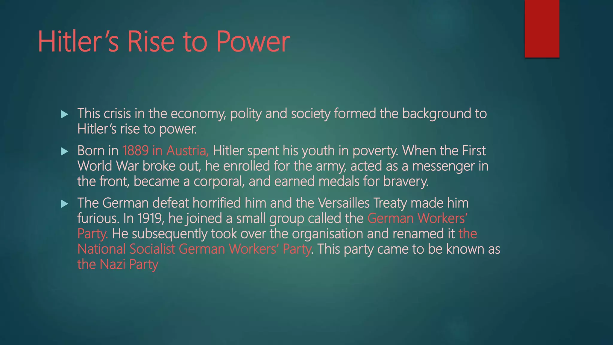 Nazism and the rise of hitler | PPTX