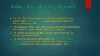 Nazism and the rise of hitler | PPTX