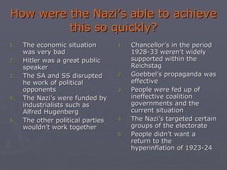 Nazism and the rise of hitler ix a(ashay)1 | PPT