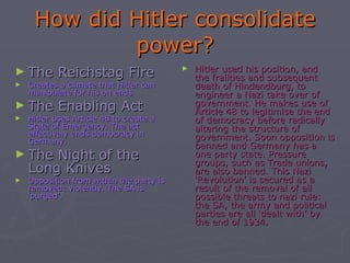 Nazism and the rise of hitler ix a(ashay)1 | PPT