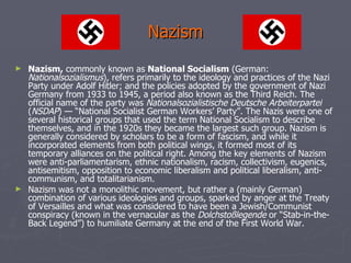 Nazism and the rise of hitler ix a(ashay)1 | PPT