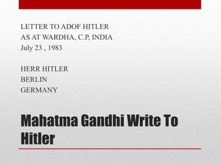 Nazism and the rise of Hitler | PPTX