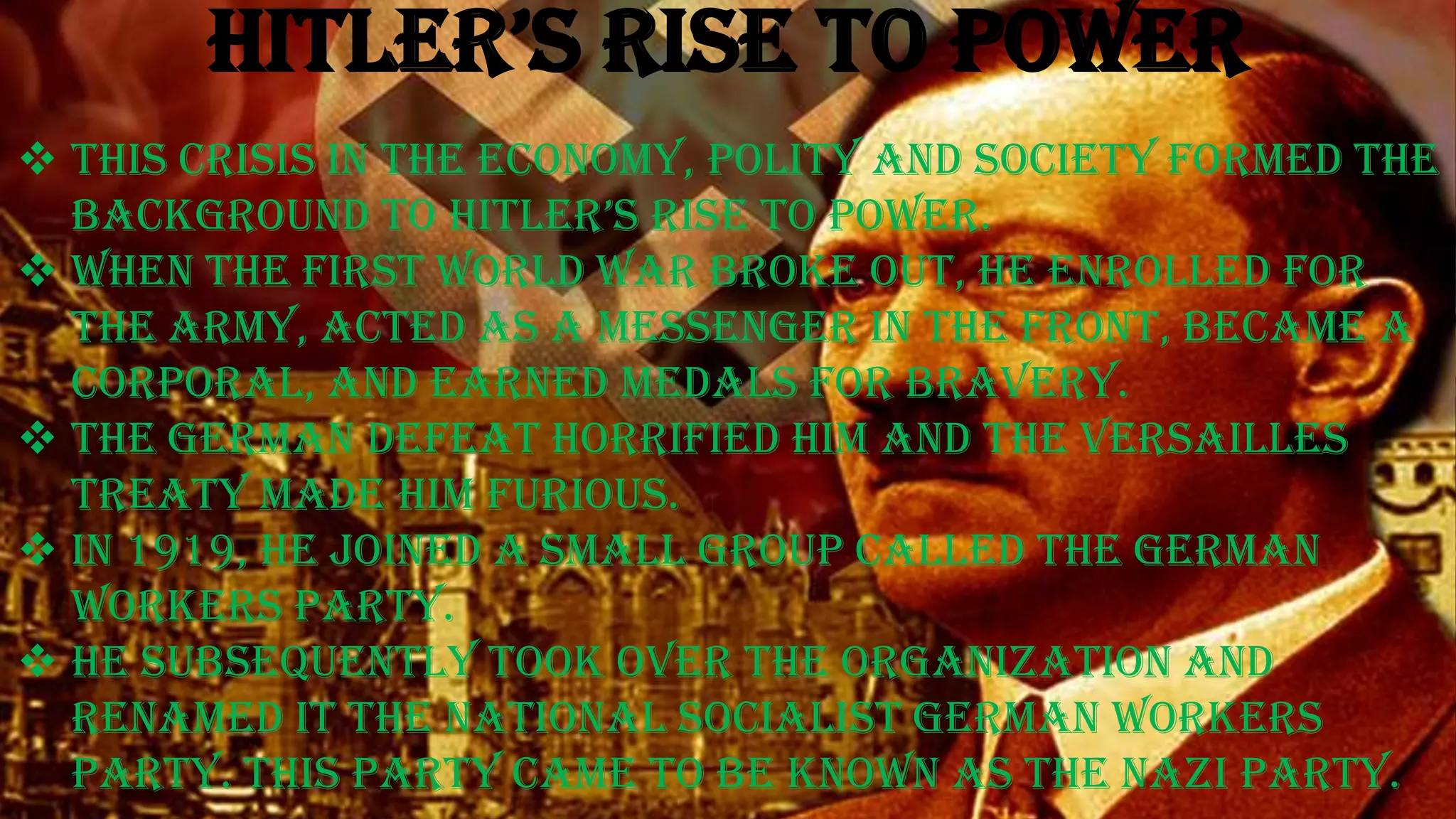 Nazism And The Rise Of Hitler Final 2013 By Mast. Adesh Naik | PPTX
