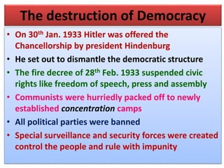 Nazism and the rise of Hitler PPT / Slide | PPTX