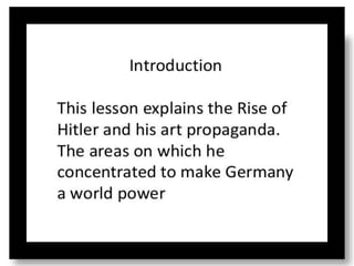 Nazism and the rise of Hitler PPT / Slide | PPTX
