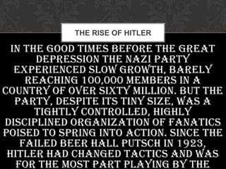 Nazism and the rise of hitler | PPT