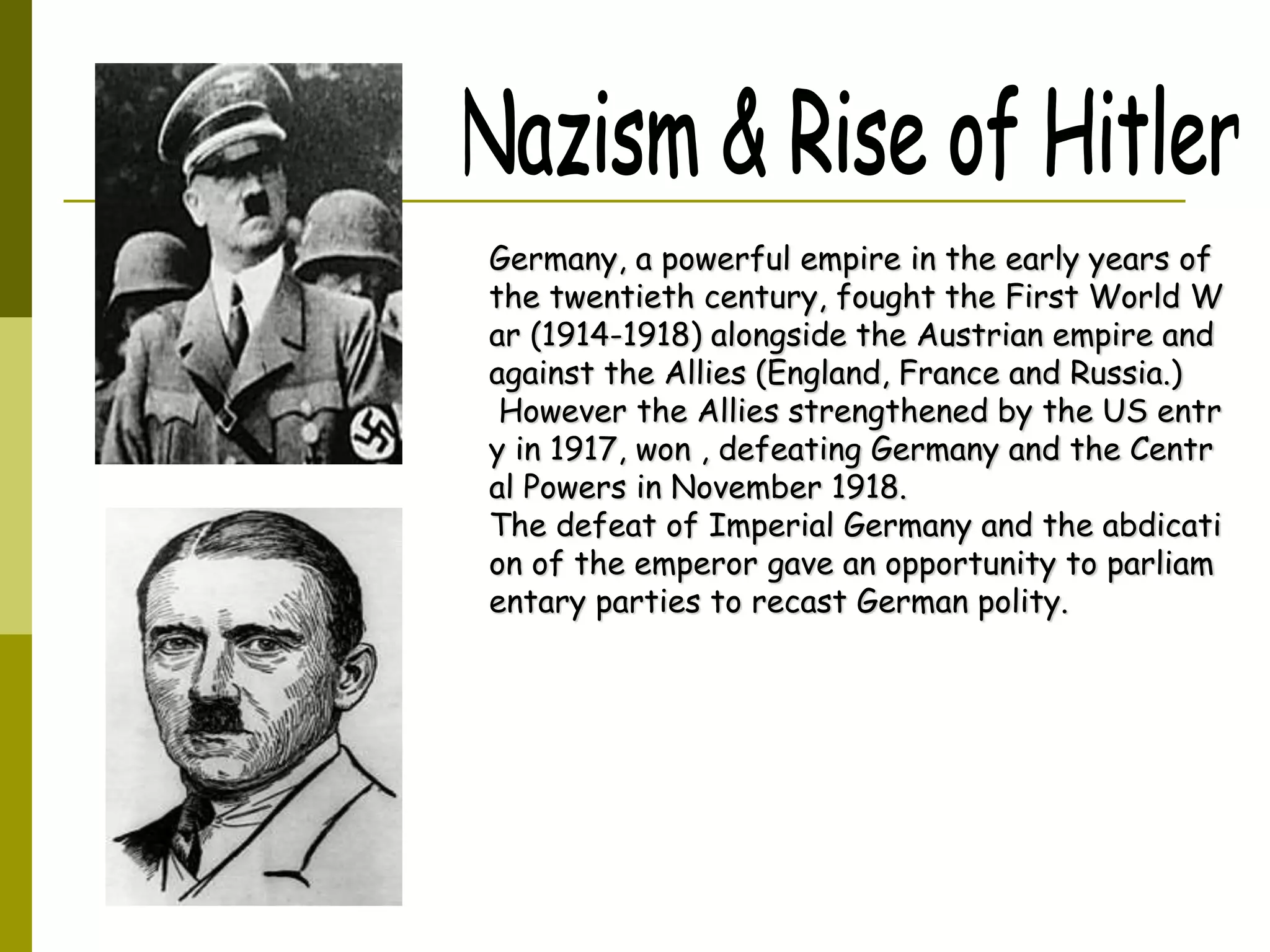 Nazism and the Rise of hitler(Avaneesh Singh) | PPT