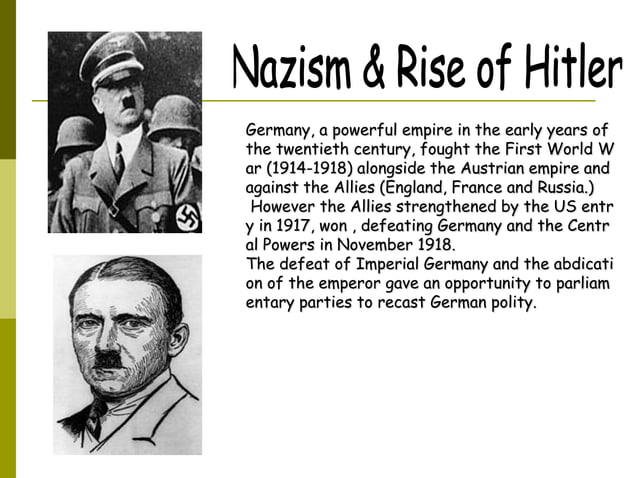 Nazism and the Rise of hitler(Avaneesh Singh) | PPT