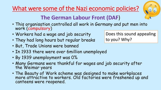 Nazi social economic policies | PPT