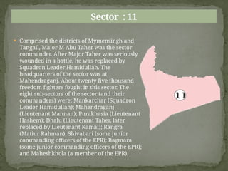The sector of the liberation war of Bangladesh presentation. ( Nazmul ...
