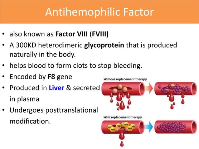 Antihemophilic Factor (Helixate FS) | PPTX | Blood Disorders | Diseases ...