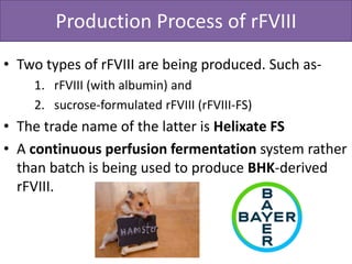 Antihemophilic Factor (Helixate FS) | PPTX