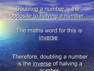 Half and double | PPT