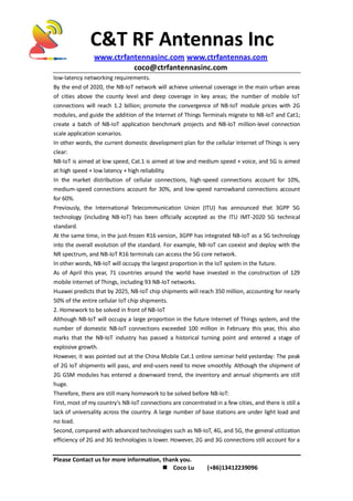 NB-IoT+4G+5G+2G+3G Evolution Of The IoT | PDF