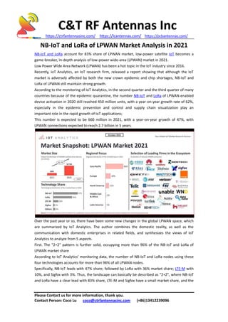 NB-IoT and LoRa of LPWAN Market Analysis in 2021 | PDF